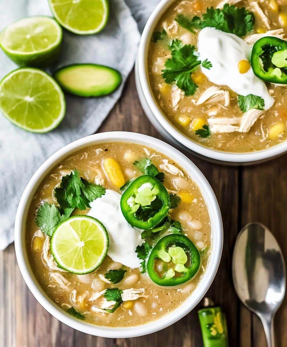 Crockpot White Chicken Chili Recipe - easyrecipeplan.com