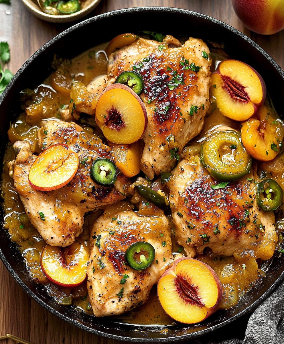 Jalapeno Peach Chicken Recipe - easyrecipeplan.com