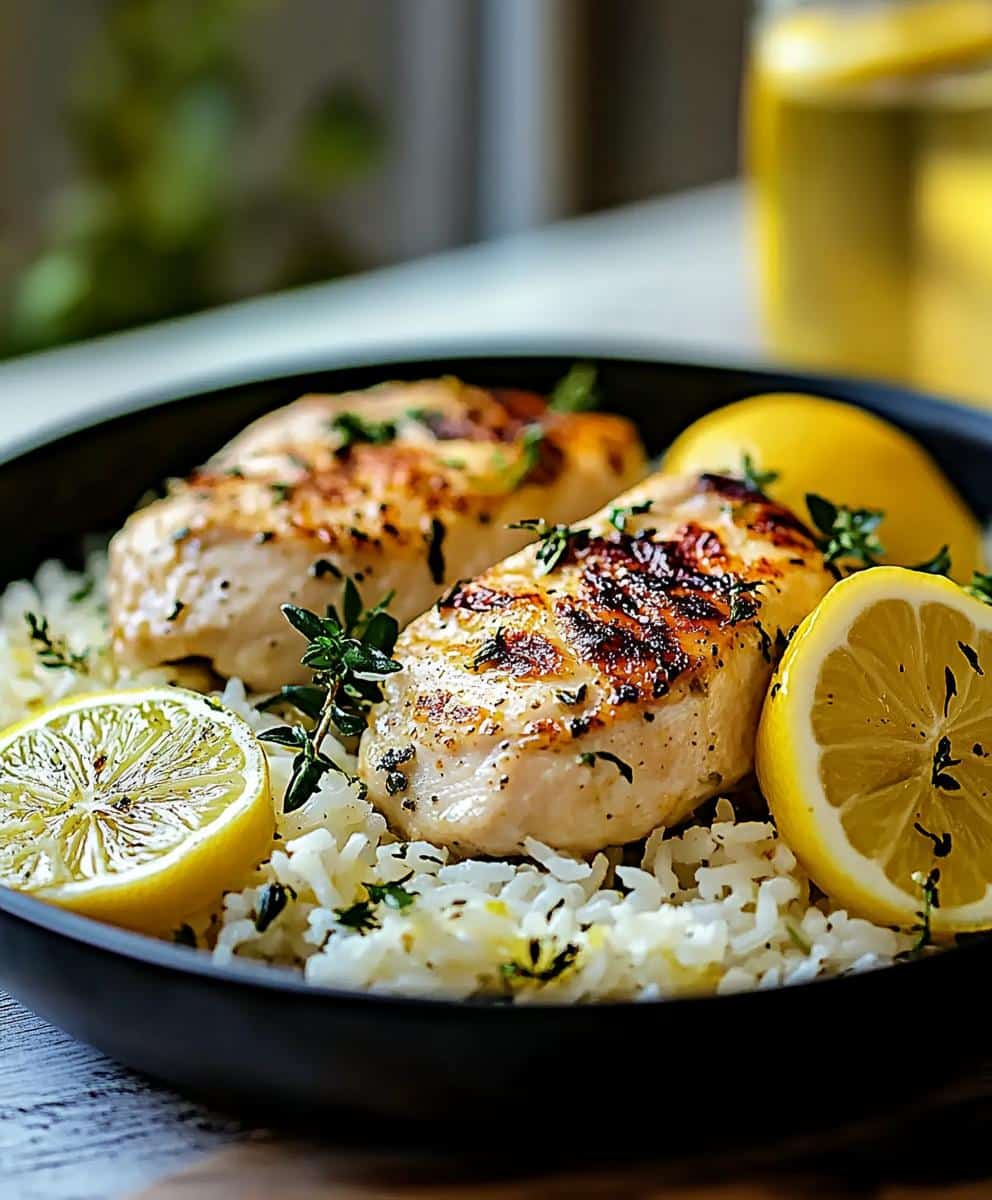 One Pan Greek Chicken And Lemon Rice Recipe - easyrecipeplan.com